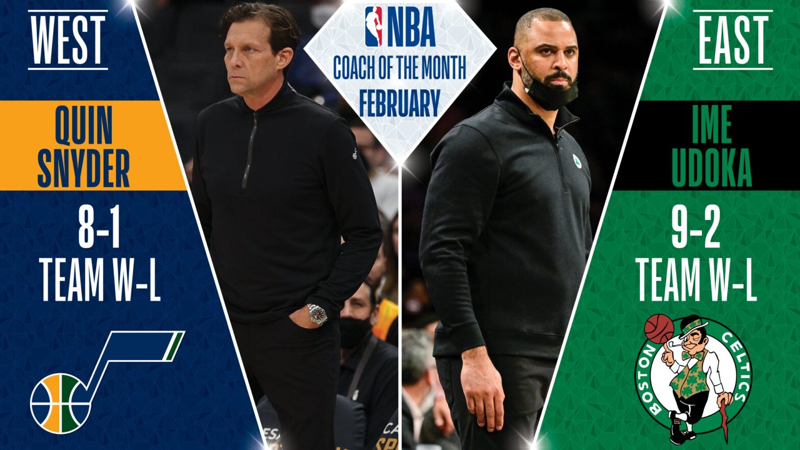 Ime Udoka, Quin Snyder named NBA Coaches of the Month for February ...