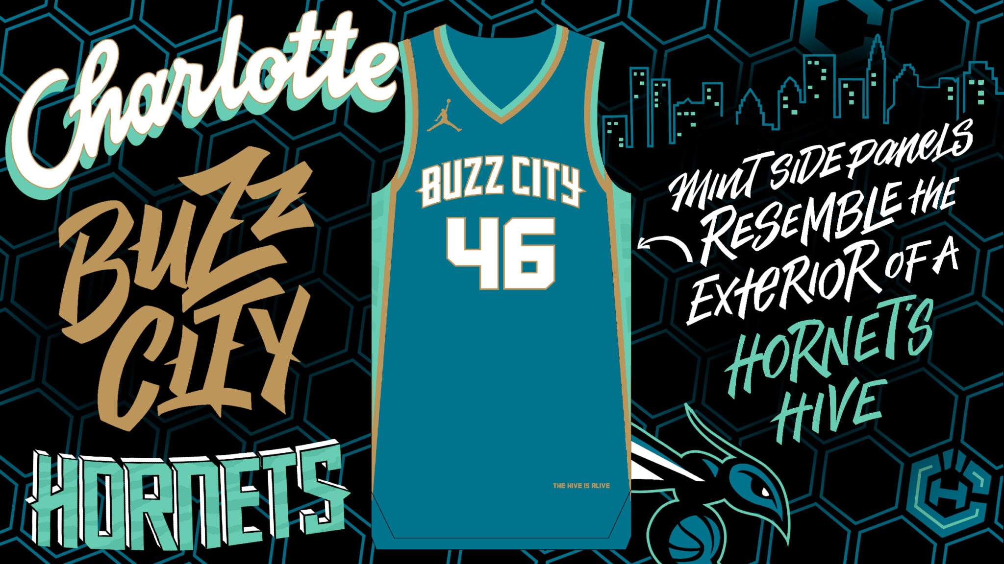 Charlotte Hornets 2023-24 City Edition Uniform: Buzz City Gold Rush ...