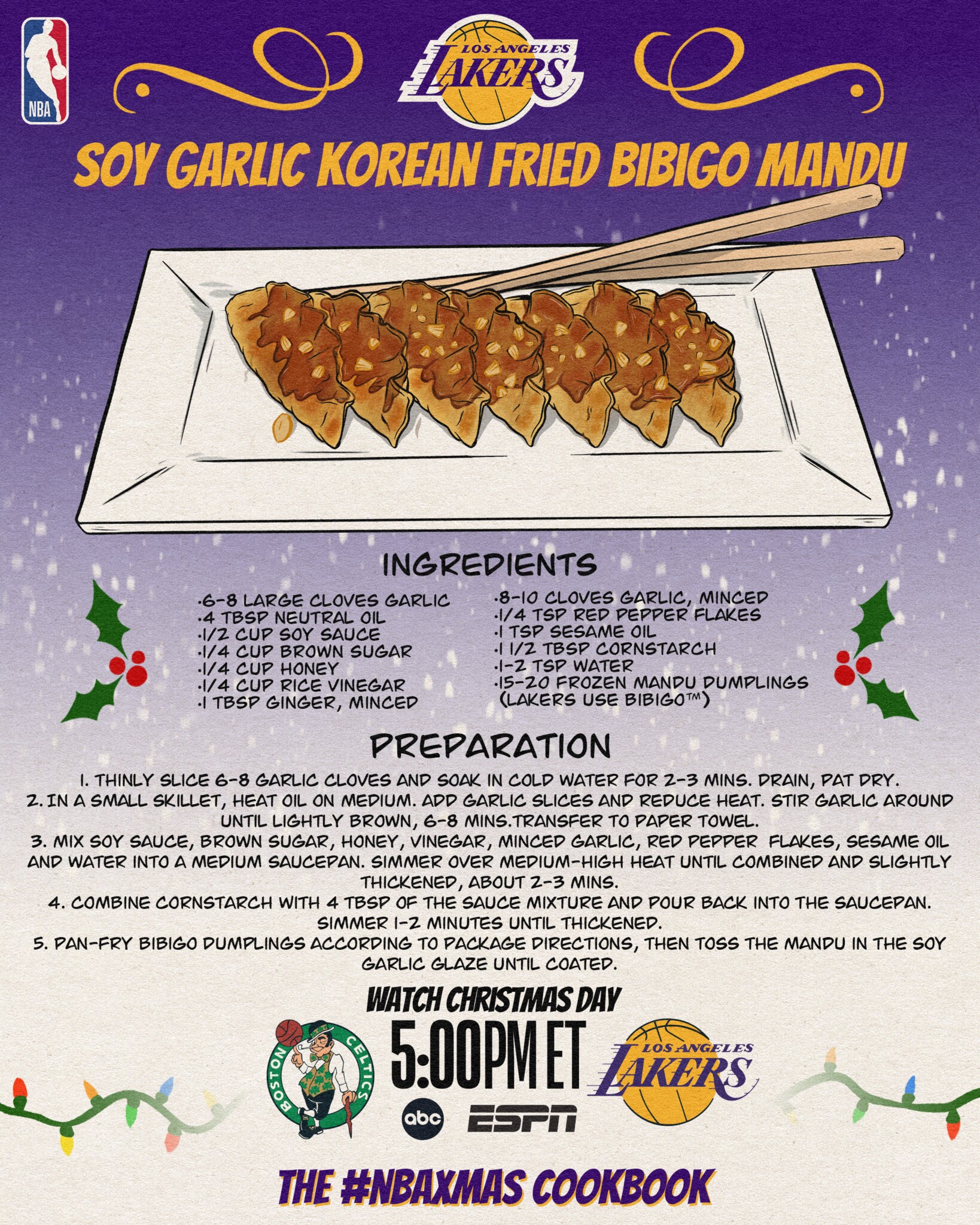 Los Angeles Lakers: Soy Garlic Korean Fried bibigo™ Mandu | NBA.com