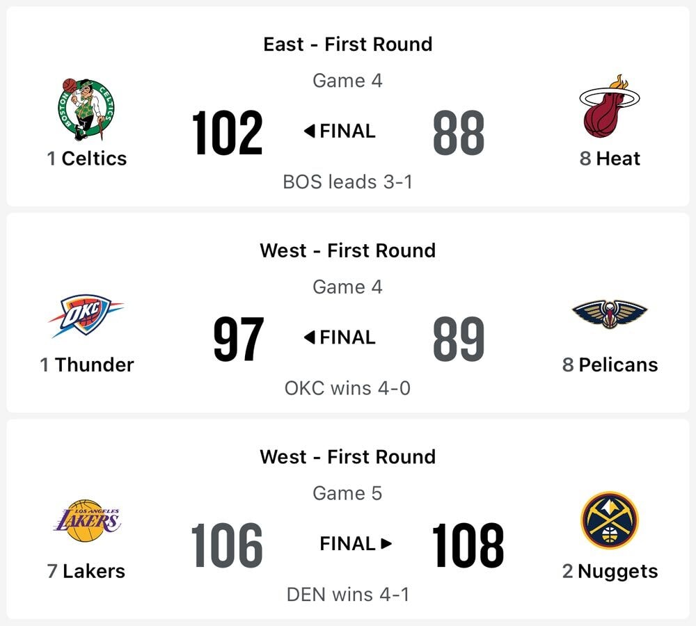 Starting 5, April 30: Nuggets, Thunder move on to semifinals | NBA.com