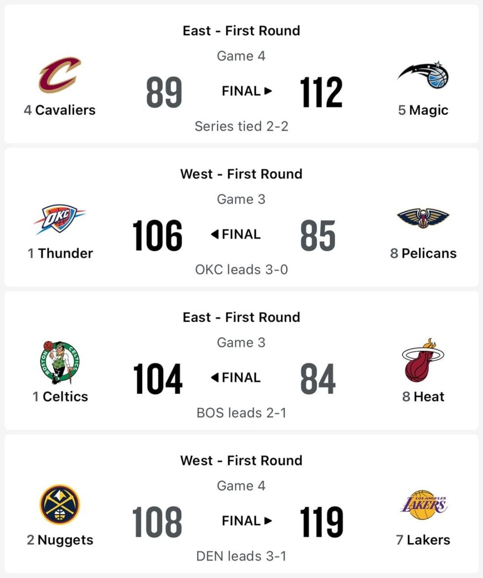 Starting 5, April 28: Lakers stay alive, Thunder & Celtics take control ...