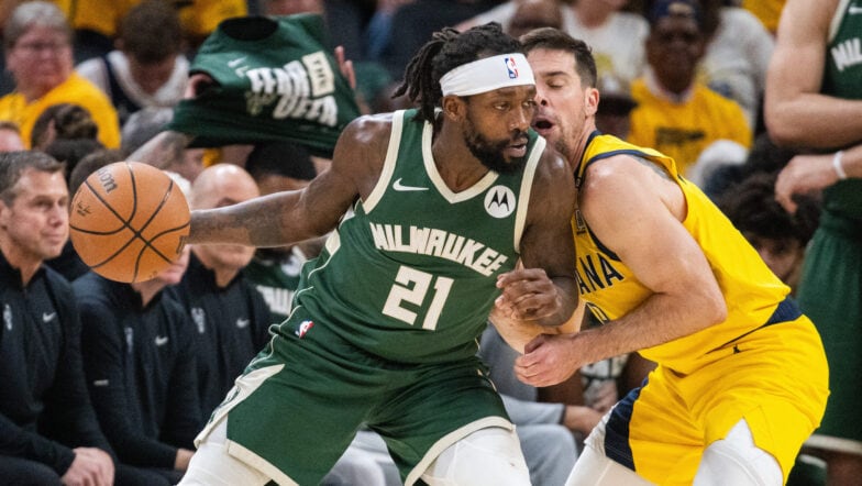 Patrick Beverley throws ball at fan in Game 6 of Bucks-Pacers | NBA.com