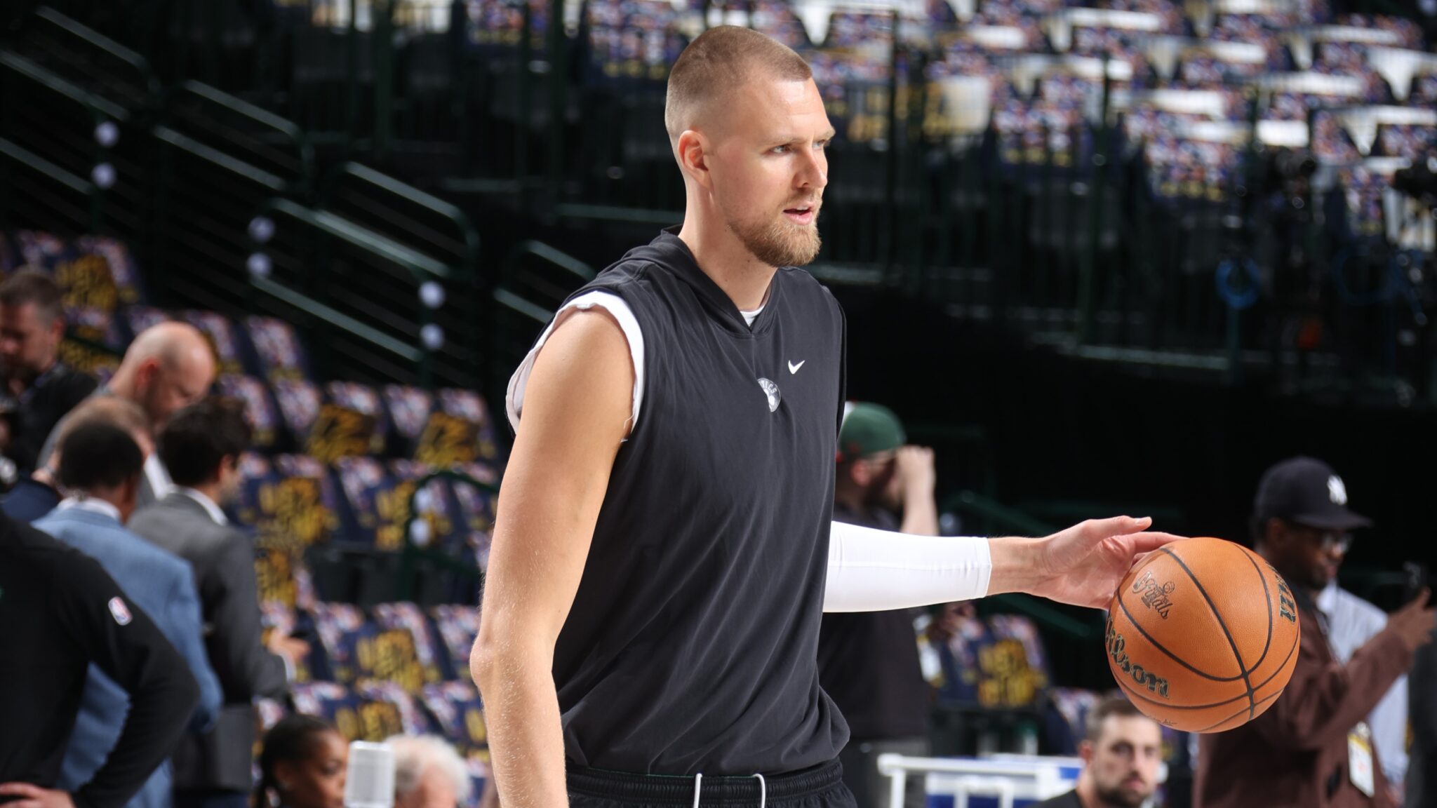 Kristaps Porzingis suits up, does not play in Celtics' Game 4 loss to ...