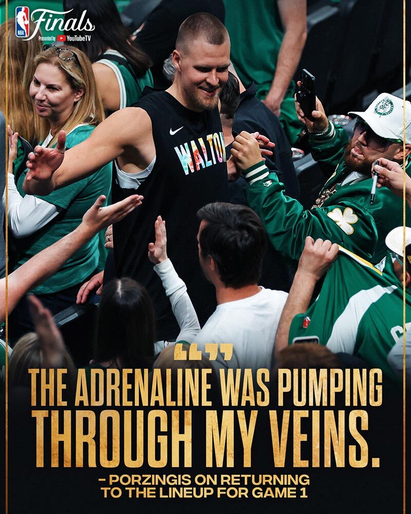 Starting 5, June 7: Kristaps Porzingis’ return sparks Boston's Game 1 ...