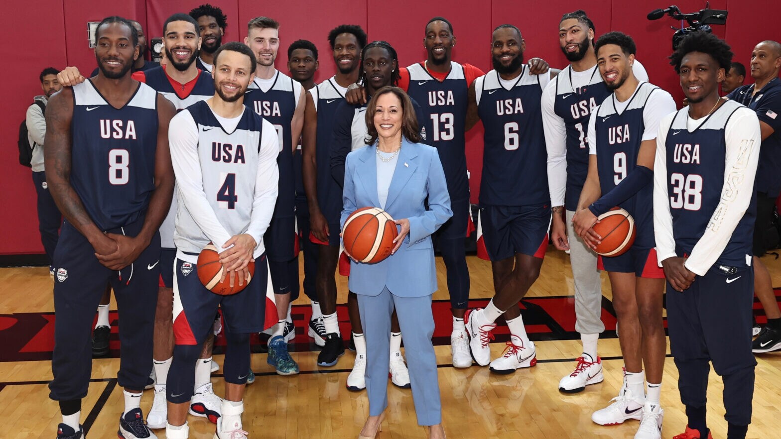 Vice President Kamala Harris stops by U.S. practice, says ‘Bring back ...