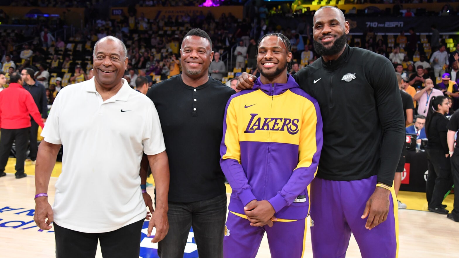 Ken Griffey Jr. and Sr. attend Lakers' opener, get to see LeBron-Bronny ...