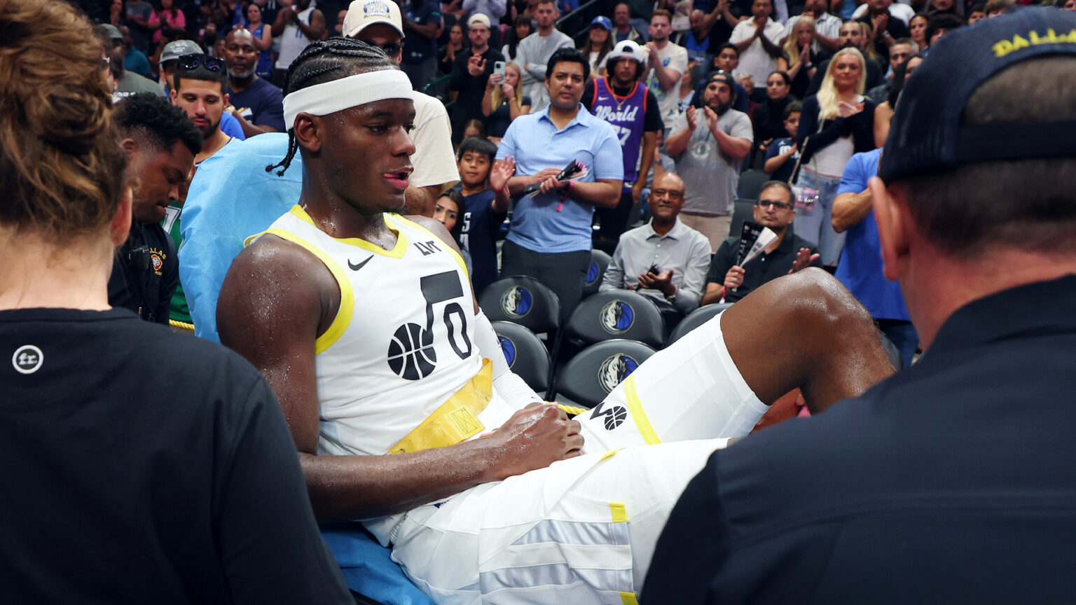 Reeling Jazz try to move on after Taylor Hendricks' gruesome injury ...
