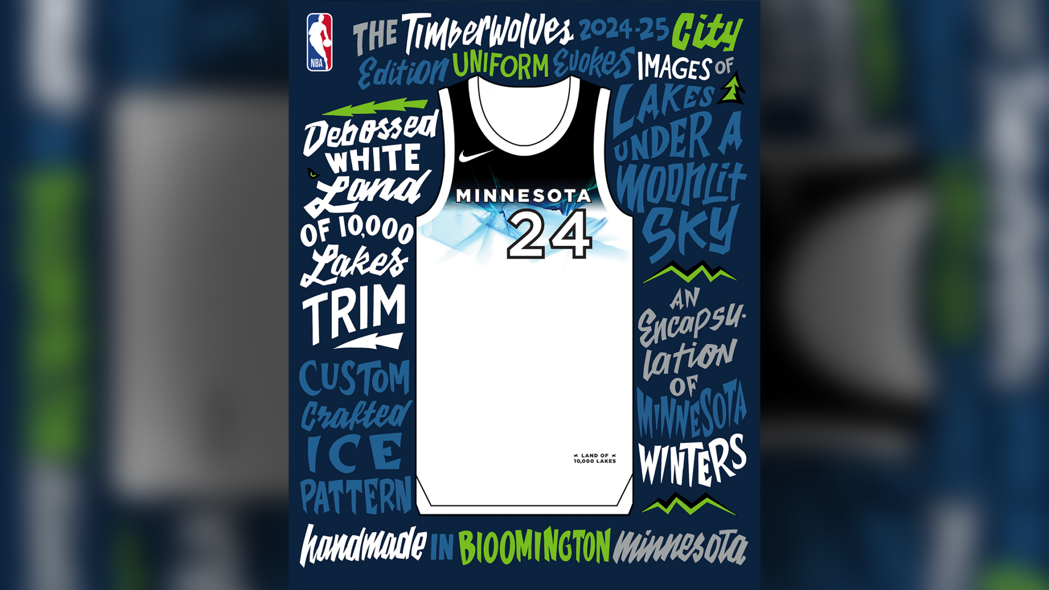 Minnesota Timberwolves 2024-25 City Edition Uniform: Wintry lake ...