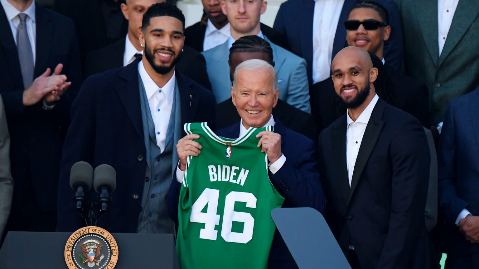 President Biden welcomes 2024 NBA champion Boston Celtics to White ...