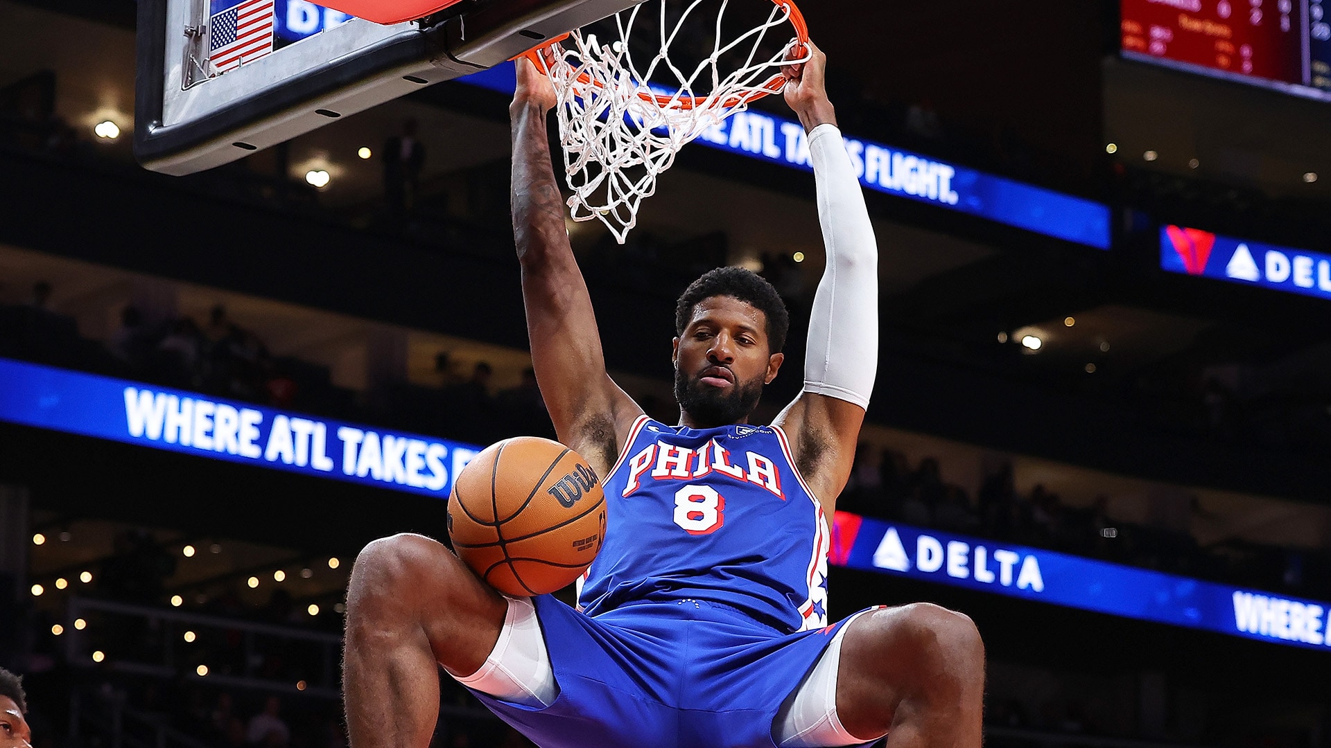 Paul George scores 15 points in 76ers debut delayed by injury | NBA.com