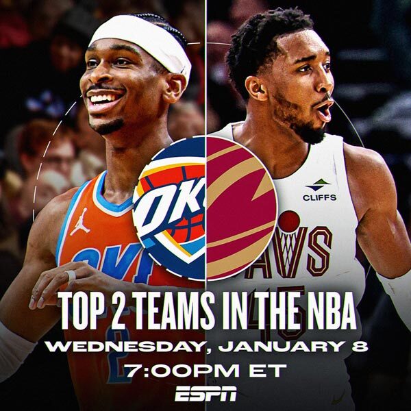 Starting 5, Jan. 8: Tonight: Cavs-Thunder, a one-of-a-kind matchup ...