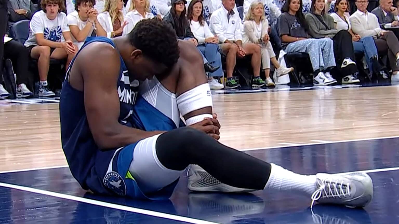 Anthony Edwards exits Game 2 with left ankle sprain, returns for 2nd ...