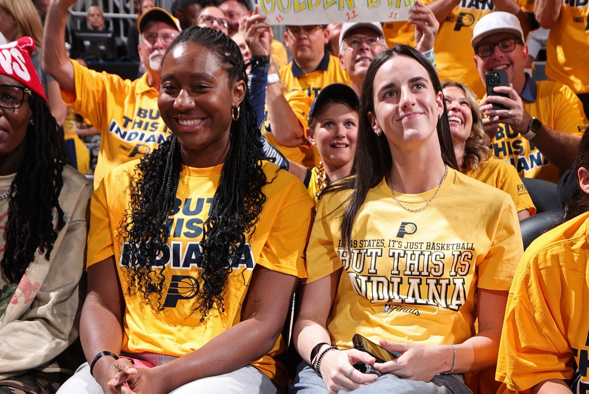 Caitlin Clark, Reggie Miller, legends attend Finals Game 3
