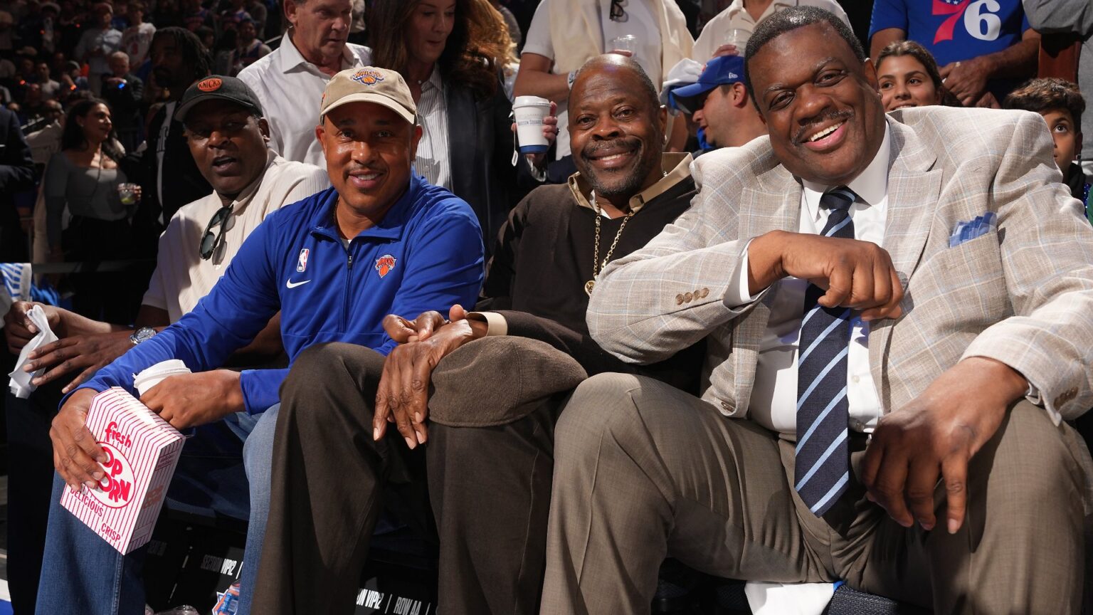 Knicks legends cheer on 2026 team as it tries to end team's title ...