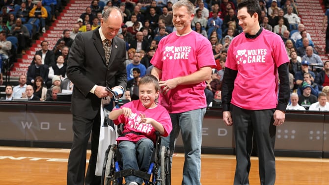 WolvesCare Month Honors Young Hero Kevin | Minnesota Timberwolves