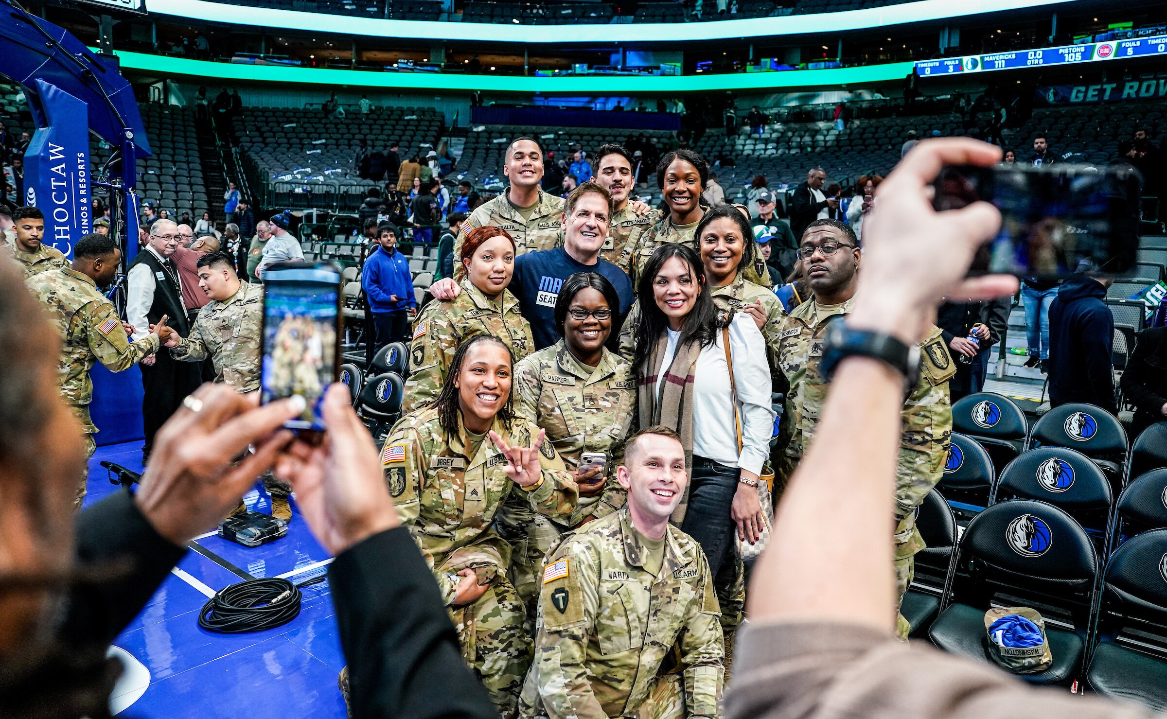 Service members cheer Mavs to victory at 16th annual Seats for Soldiers ...