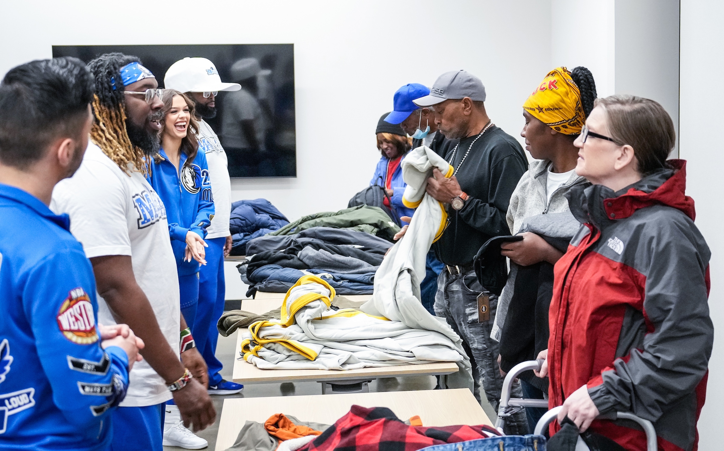 Mavs community team delivers winter items and coats to area homeless ...