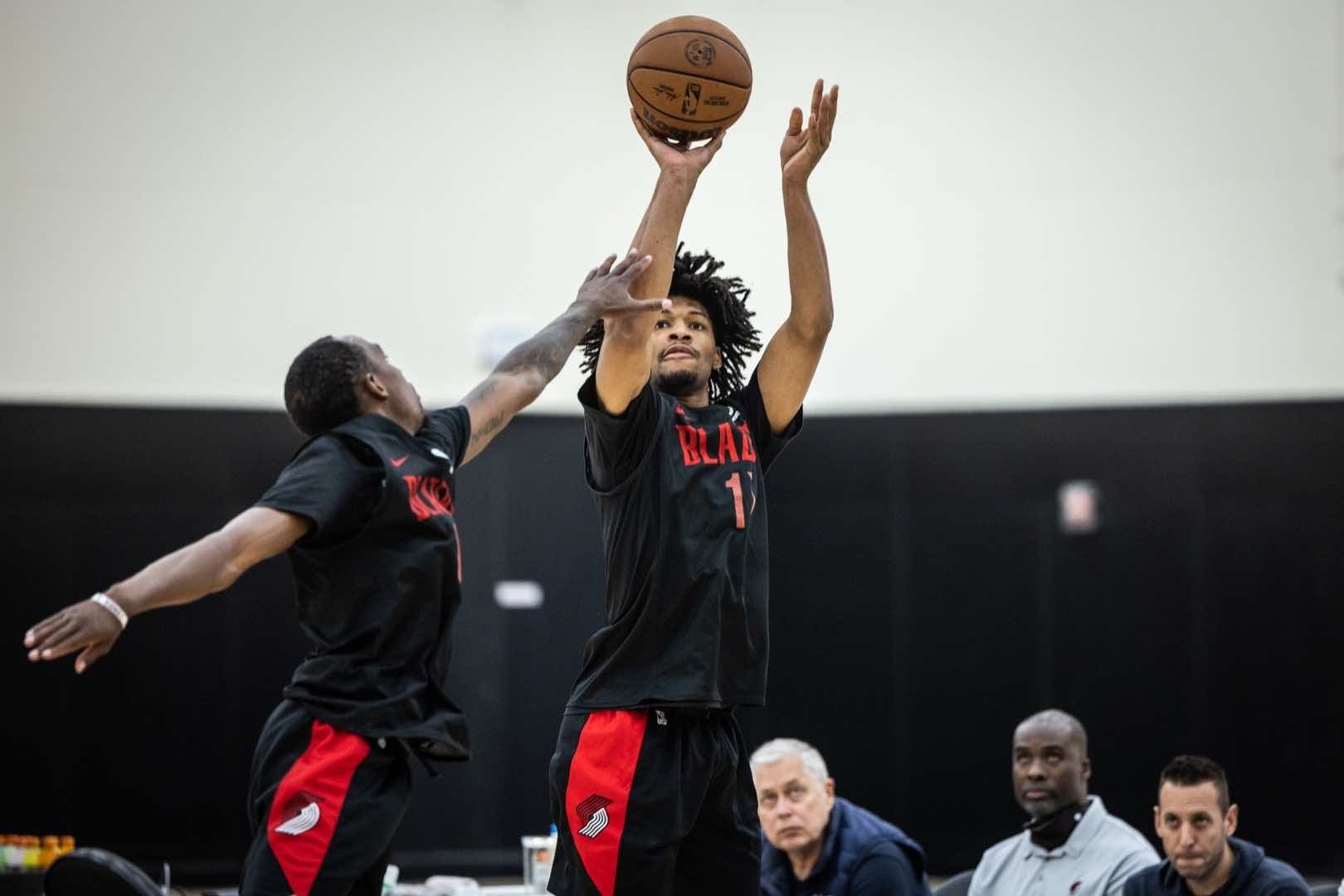 PHOTOS » Shaedon Sharpe draft workout with the Trail Blazers Photo ...
