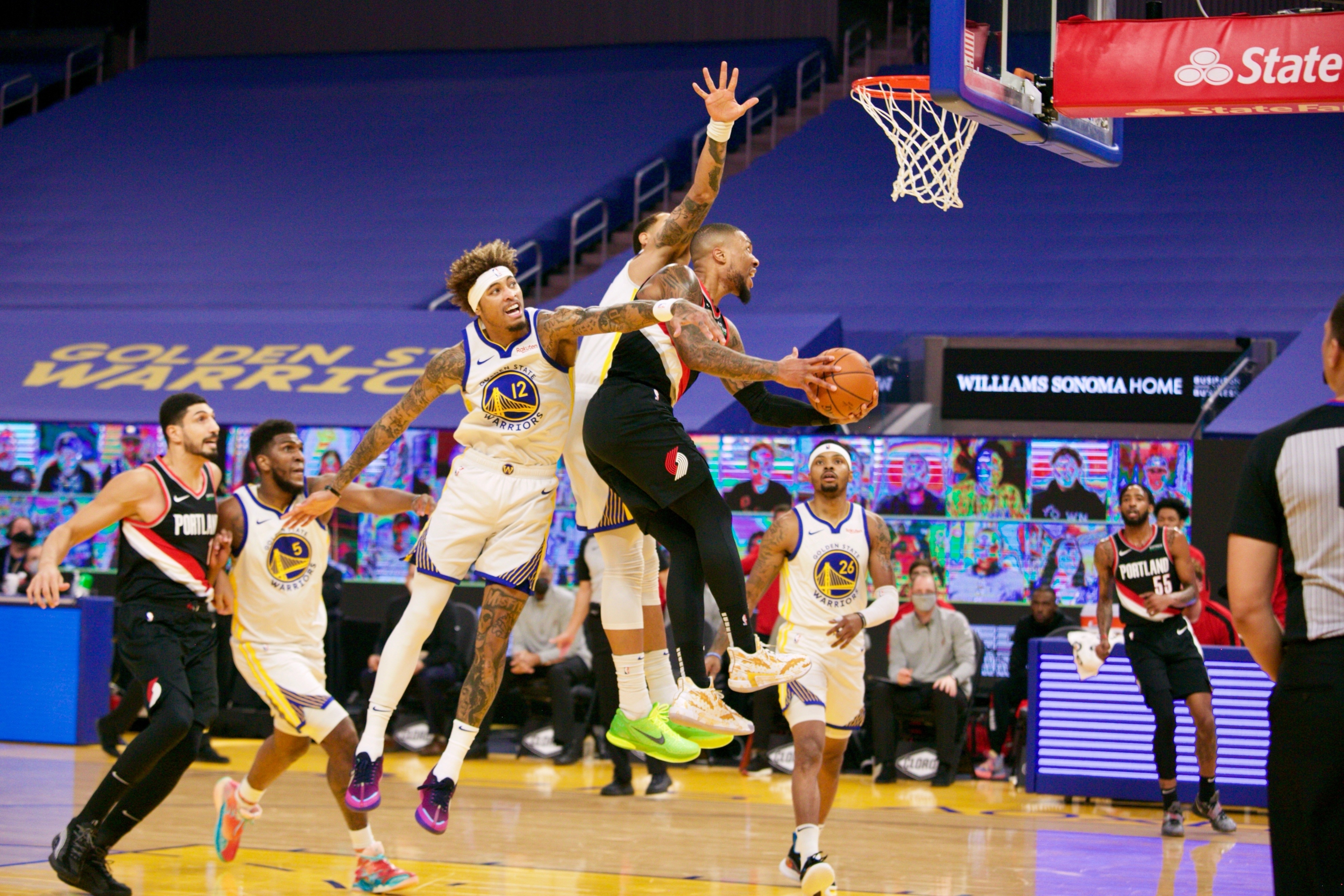 PHOTOS » Trail Blazers 128 vs. Warriors 98 On January 1, 2021 ...