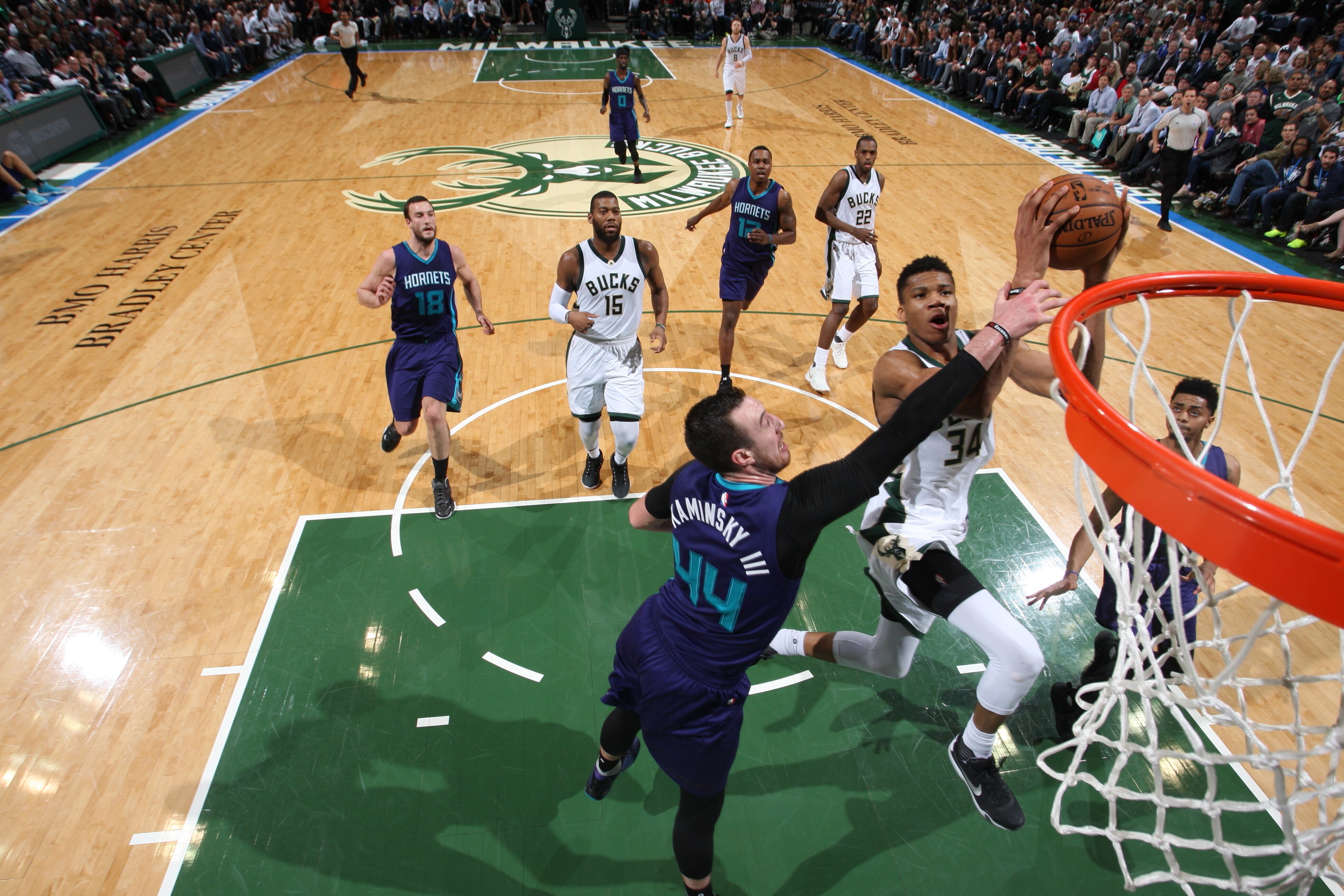 Game Action - Bucks vs Hornets - 4/10/17 | Milwaukee Bucks