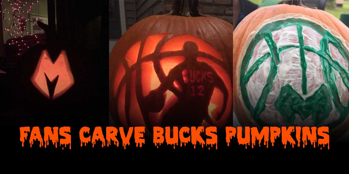 Giannis, Fans Carve Bucks Halloween Pumpkins | Milwaukee Bucks
