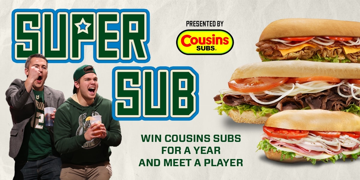Bucks and Cousins Subs Launch 'Super Sub' Promotion | Milwaukee Bucks