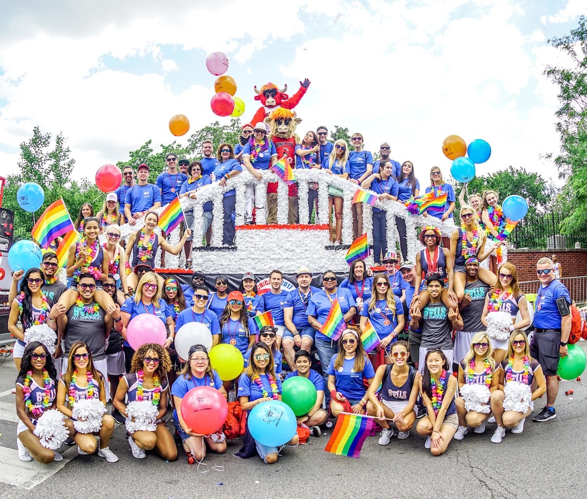 Chicago Bulls Entertainers Walk in Chicago Pride Parade | Chicago Bulls