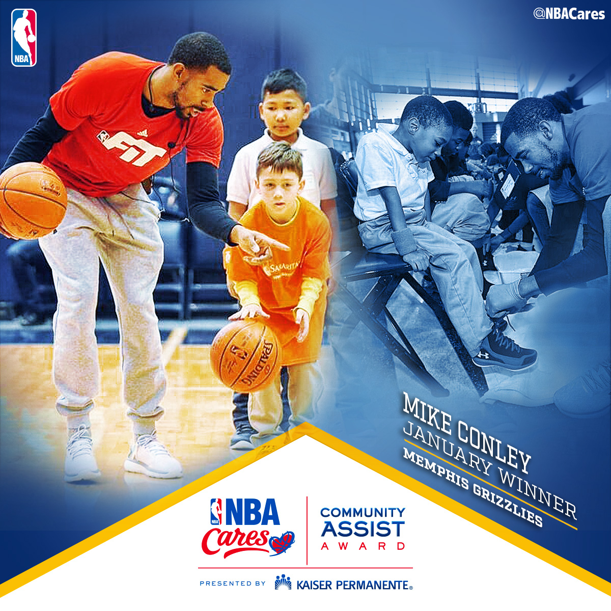 Mike Conley awarded January NBA Cares Community Assist Award | Memphis ...