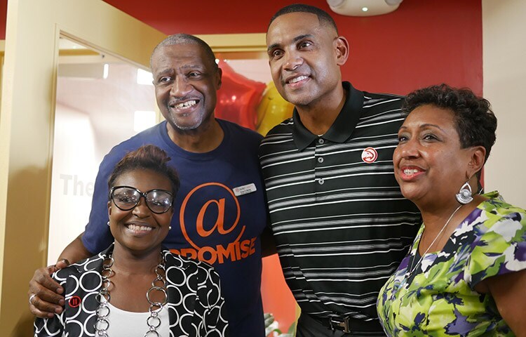 Hawks Unveil Court at Brand New At-Promise Youth Center | Atlanta Hawks