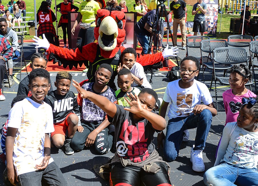 Hawks Host 13th Court Unveiling In Central Park | Atlanta Hawks