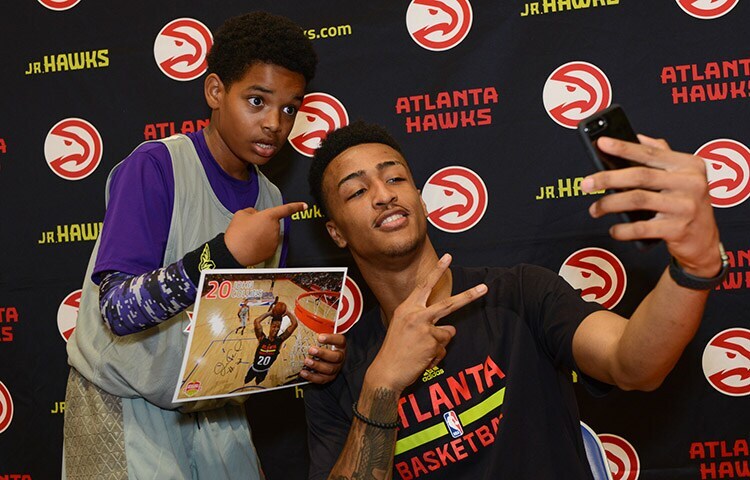 John Collins Makes First Appearance as a Hawk at Jr. Hawks Camp Photo ...