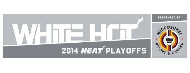 Miami Heat White Hot Logo