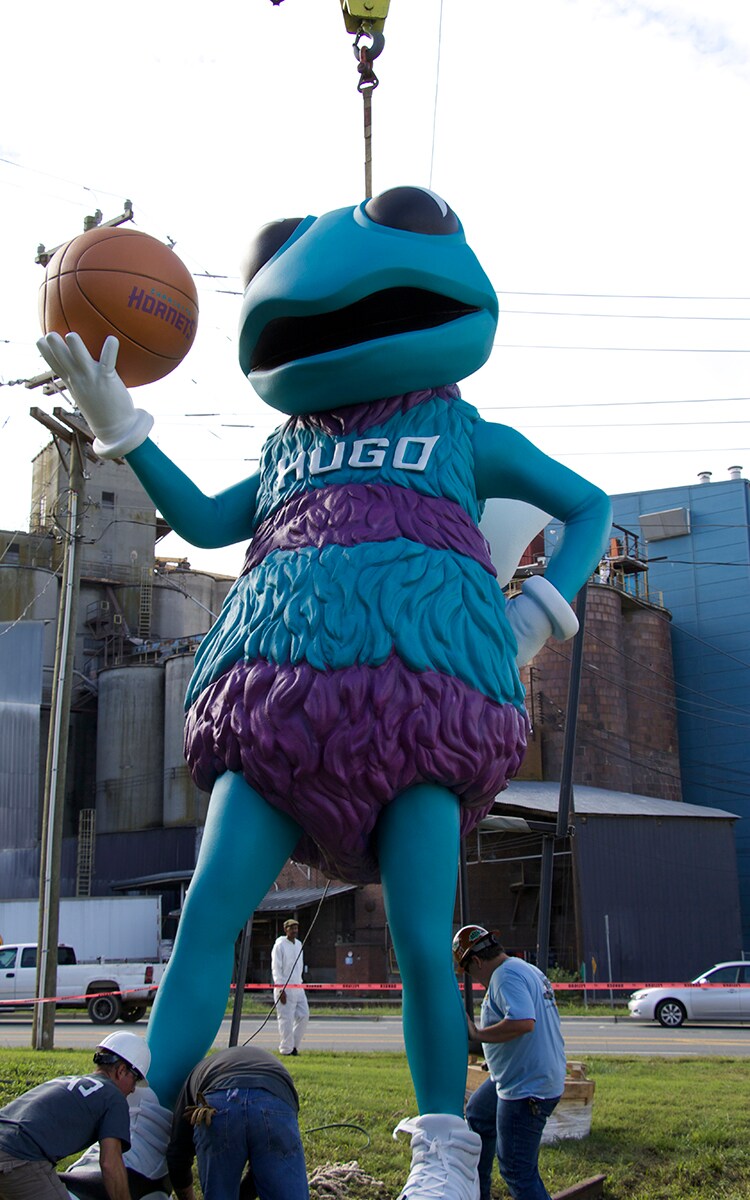 Novant Health Hugo Billboard Installation - 10/16/14 | Charlotte Hornets
