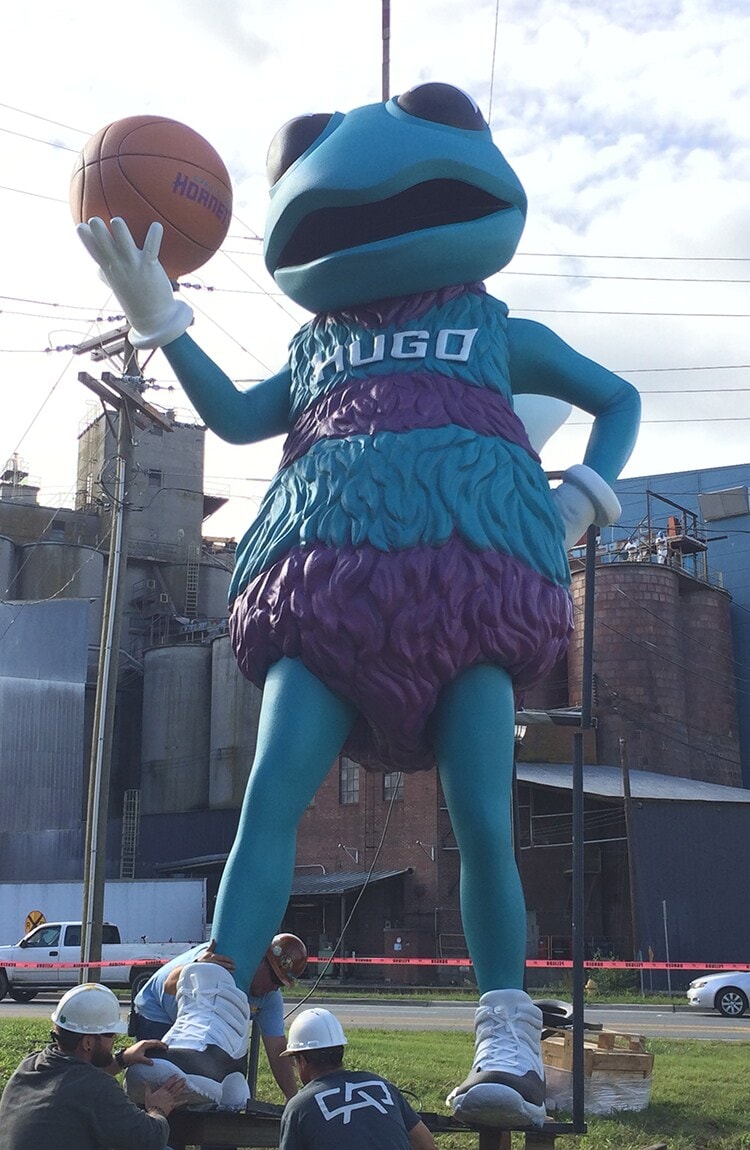 Novant Health Hugo Billboard Installation - 10/16/14 | Charlotte Hornets