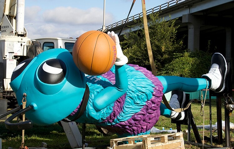 Novant Health Hugo Billboard Installation - 10/16/14 | Charlotte Hornets