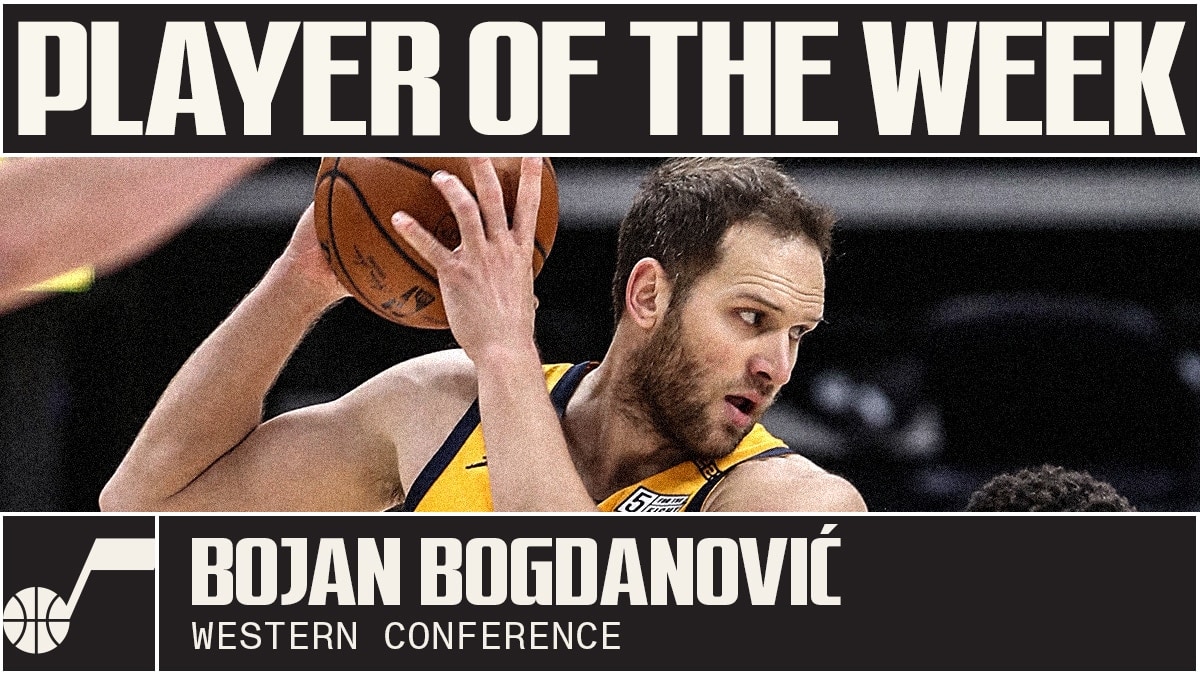 Bojan Bogdanovic named Western Conference Player of the Week | Utah Jazz