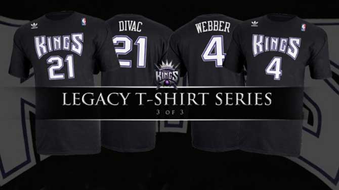 Limited-Edition Divac, Webber T-shirts | Sacramento Kings