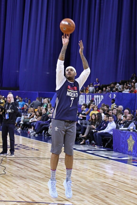 carmelo anthony practice