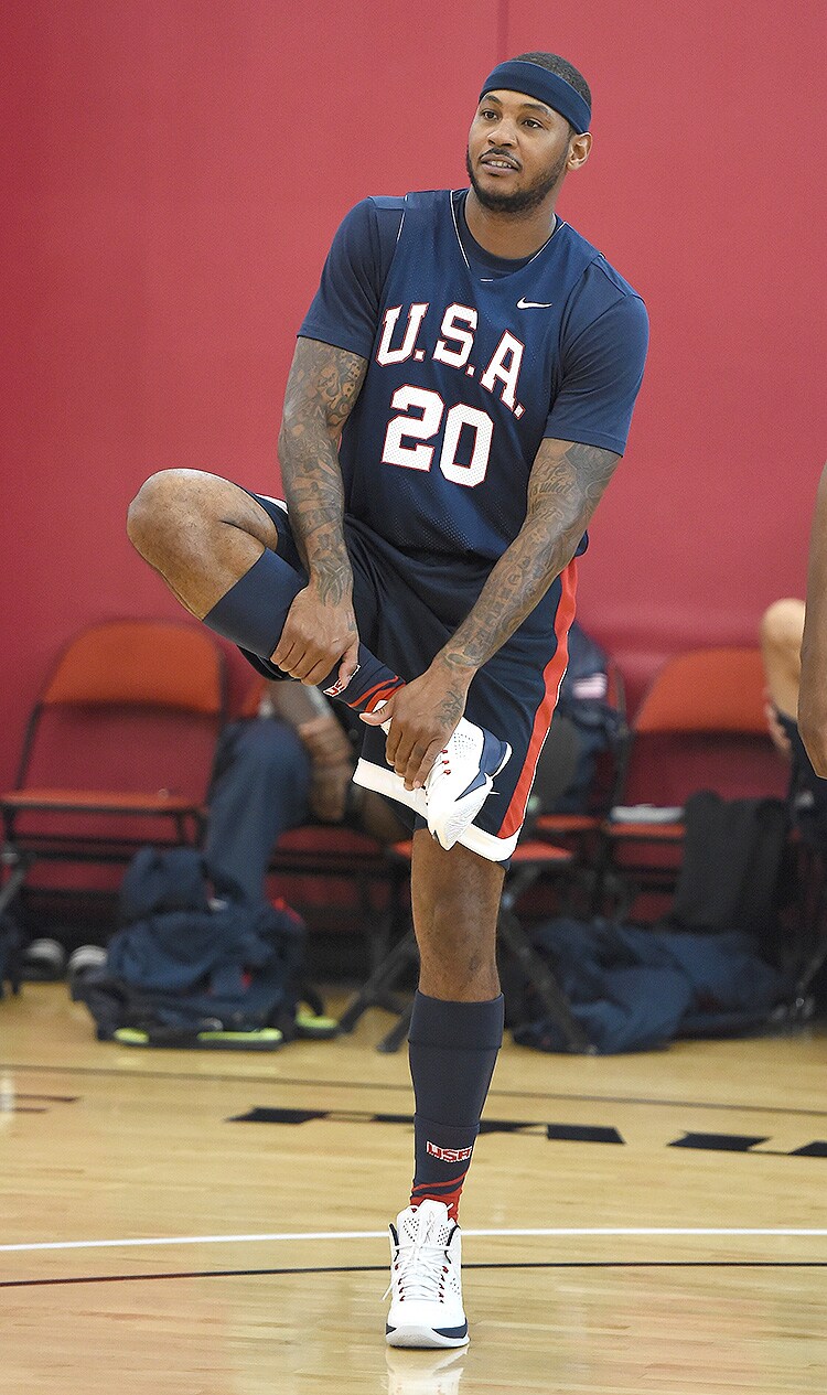 carmelo anthony practice