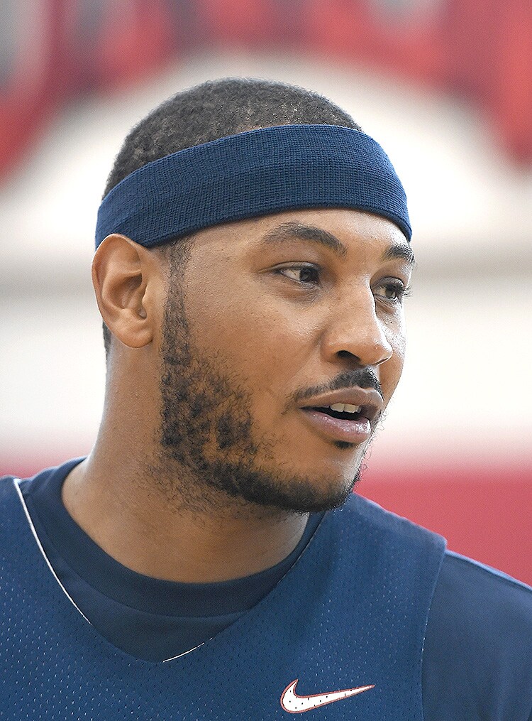 carmelo anthony practice