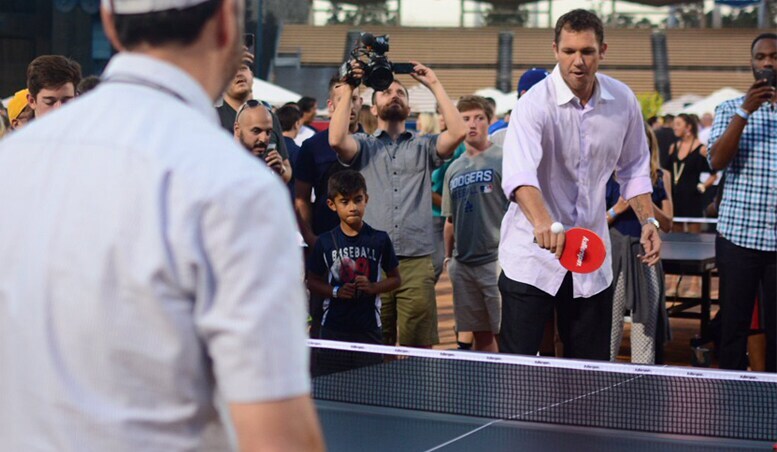 Luke, Magic Represent at Kershaw's PingPong4Purpose | Los Angeles Lakers