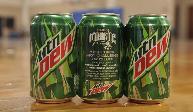 MTN DEW Cans Feature Magic Trick Shot Campaign | Orlando Magic