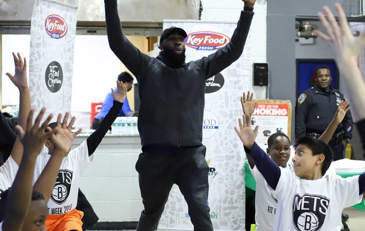 Nets Players Join in on NBA FIT Week Activity Day | Brooklyn Nets