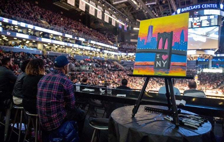 Painting Lounge at Barclays Center | Brooklyn Nets
