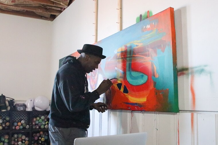 Kenyon Martin Mural | Behind the Scenes Photo Gallery | NBA.com