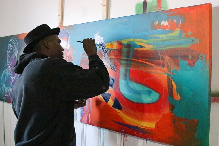 Kenyon Martin Mural | Behind the Scenes Photo Gallery | NBA.com