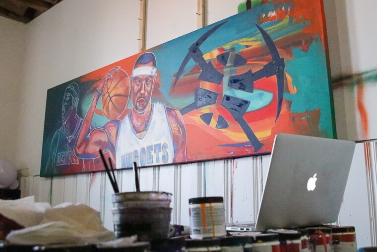 Kenyon Martin Mural | Behind the Scenes Photo Gallery | NBA.com