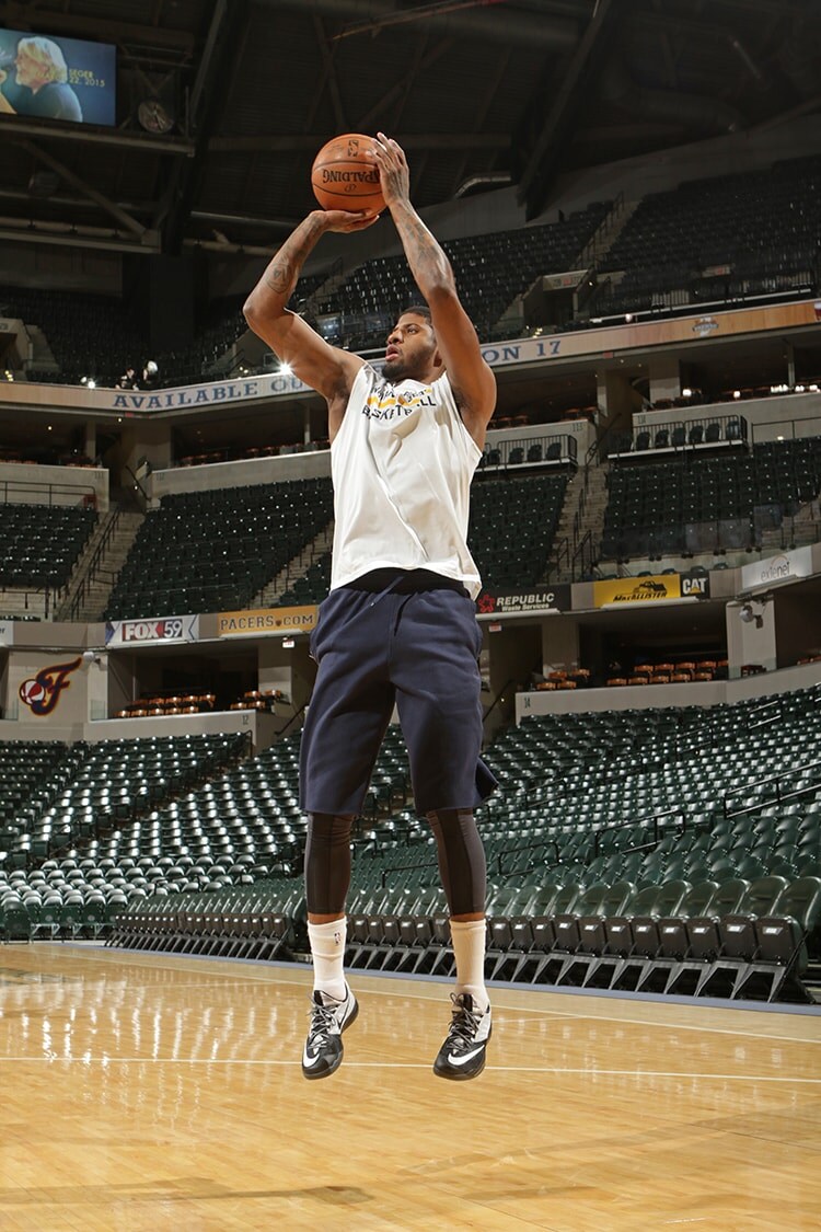 Paul George Shoots During Pregame | Indiana Pacers