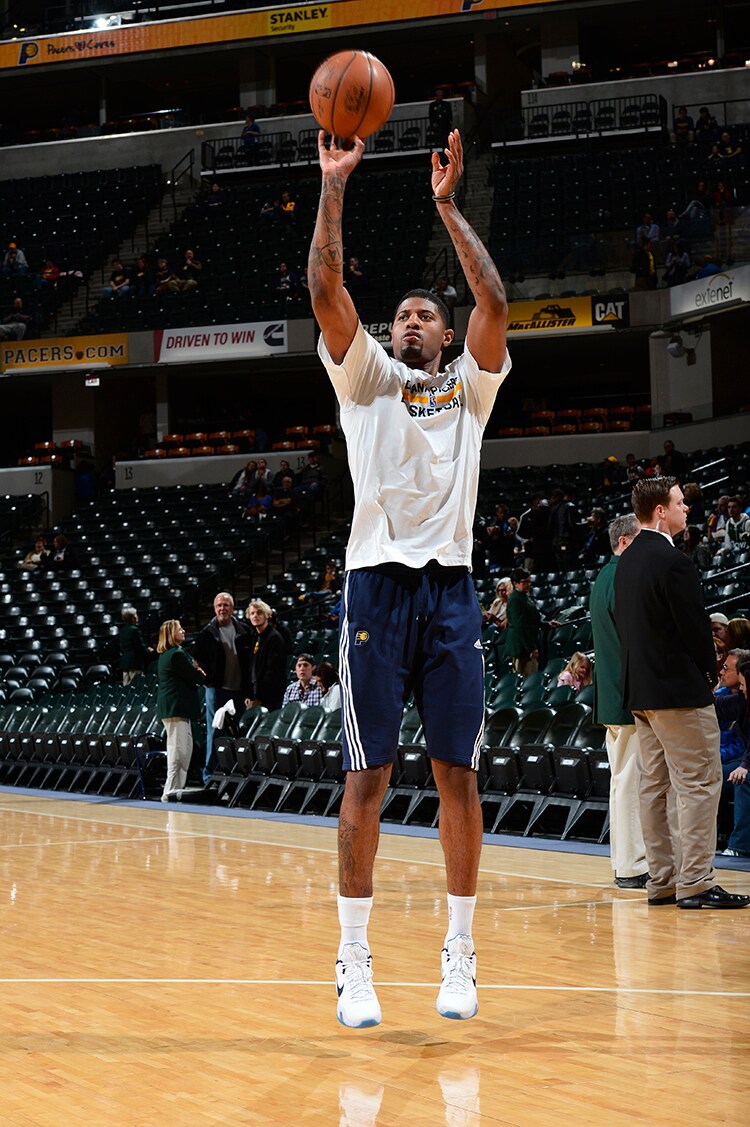 Paul George Shoots During Pregame | Indiana Pacers