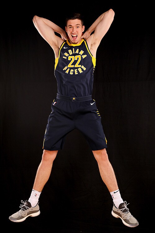 TJ Leaf Shows Off Nike Uniform in Rookie Photo Shoot Photo Gallery ...